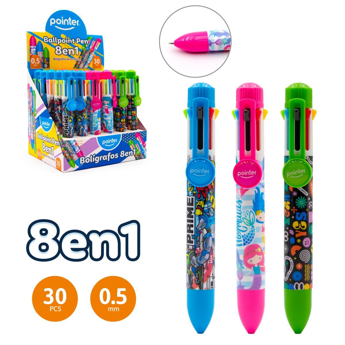 Boligrafo POINTER 8 colores | Libreria Distribuidora del Sur